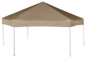 Šestihranný pop-up stan s bočnicemi 3,6 x 3,1 m taupe 220 g/m²,  362013