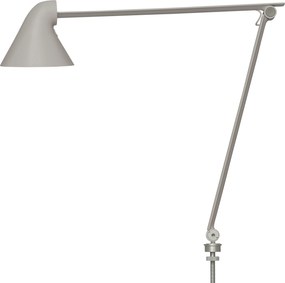Lampa na pracovní stůl NJP LED 3000 K s nástavcem na desku, průměr 40 cm světlý šedá