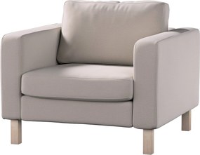 Potah na křeslo IKEA Karlstad, krátký barva béžová látka sametová