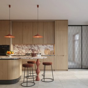 Sollux Lighting Závěsné svítidlo NOX 40 okrově červené