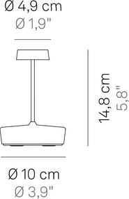 Stolní lampa Swap Mini 14,8 cm stříbrná metalíza