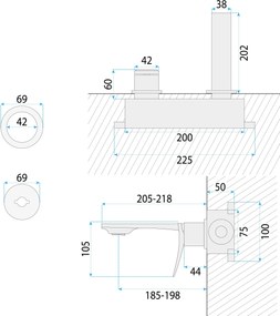 Rea, Podomítková umyvadlová baterie REA VISION Chrome + BOX, REA-B6960