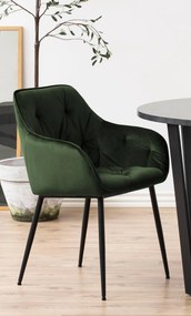 ACTONA GROUP Jídelní židle BROOKE zelená z látky Vic 0000086236