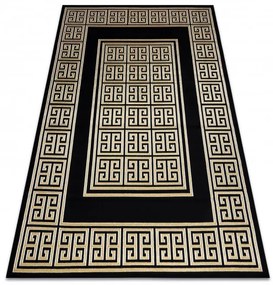 Dywany Łuszczów Kusový koberec Gloss 6776 86 greek black/gold Rozměry koberců: 140x190