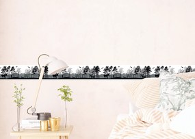 Samolepící bordura na zeď Lesní Silueta | 5 m x 13.8 cm | DWB8269