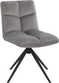Home Deluxe Jídelní židle Noda, 2 kusy (Sametová světle šedá)