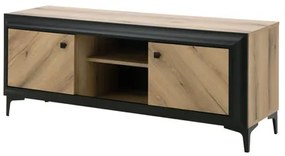 TV stolek s černým dekorem FRAME 150 cm