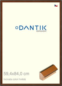DANTIK rámeček 59,4x84 | INCLINATA colori hnědá (Plexi Čiré)