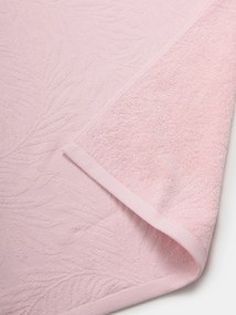 Sinsay - Bavlněná osuška s rostlinným motivem - pastelová růžová
