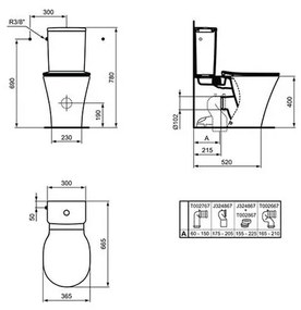 Ideal Standard Connect Air WC mísa s Aquablade technologií, E013701