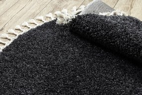 Dywany Łuszczów, Kusový koberec Berber 9000 grey kruh, 120x120 (průměr) kruh, šedá, obývací pokoj