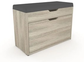 Moderní sedací botník s čalouněným sedákem 70 cm Dub RJK světlý