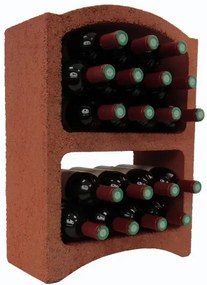 12 x Regál na víno Bloc Cellier - Standard červený