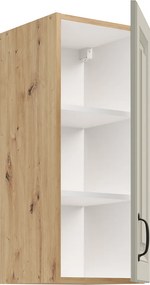 STILO ac | horní skříňka 30 G-72 1F s policemi | 30 cm | UNI dvířka | artisan/světle šedá