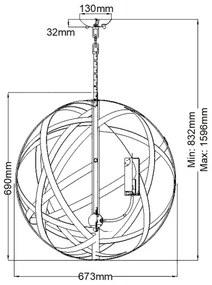 Hinkley HK-CARSON-5P - Venkovní lustr na tyči CARSON 5xE14/40W/230V IP44