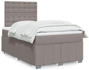 Box spring postel s matrací taupe 120x190 cm textil 3293925