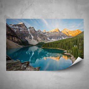 Plakát - Jezero v horách (60x40 cm) - PopyDesign