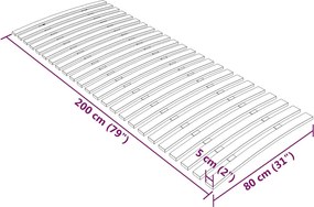 Náhradní lamely k posteli s 24 lamelami 80x200 cm 340076