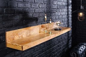 Designová nástěnná police Medan z mangového masivu 80cm