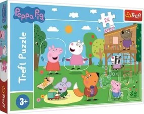 Trefl - Puzzle - Prasátko Peppa: Zábava v trávě MAXI / 24 dílků / 60 x