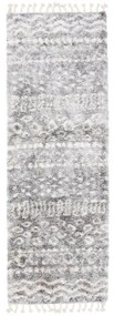 Kusový koberec shaggy Alsea šedý atyp 80x300cm