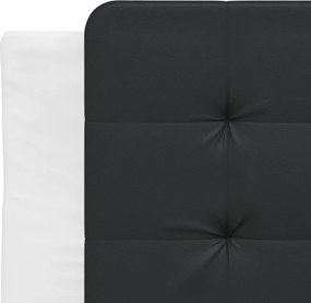 Rám postele bez matrace Zadar bílá a černá 90 x 190 cm umělá kůže 3208837