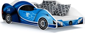 Dětská postel auto STUART 180x90 cm - modrá (15)