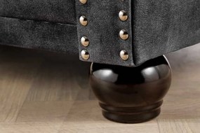 Designové křeslo Chesterfield antik šedé