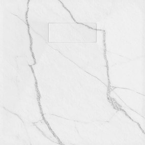 Mexen Hugo, čtvercová sprchová vanička, SMC, 70x70cm, imitace kamene – bílá, 42157070