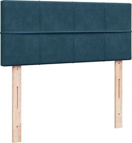Osmanský rám postele s matrací tmavě modrá 120x200cm samet 3311769