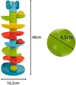 Dětská věž s míčky – kuličková dráha