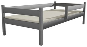 Dětská postel masiv 027 borovice masiv 90 x 200 cm šedá