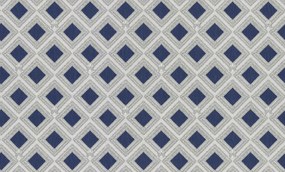 Luxusní modro-stříbrná geometrická vliesová tapeta na zeď, GF62062, Gianfranco Ferre´Home N.3, Emiliana Parati