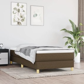 vidaXL Box spring postel s matrací 90x190 cm textil [3144136] Barva: tmavě hnědá
