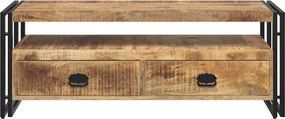 TV stolek 120 x 35 x 45 cm masivní mangovníkové dřevo 247402