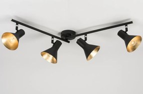 Stropní designové svítidlo do kuchyně Retro 60 Black and Gold IV