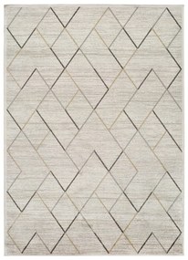 Krémový koberec z viskózy Universal Belga, 70 x 220 cm