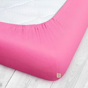 Jersey prostěradlo středně růžové na výšku matrace do 20 cm Velikost: 60 x 120