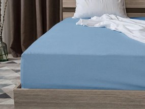 Jersey prostěradlo BASIC světle modré 180 x 200 cm