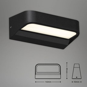BRILO 3036-015X VÝPRODEJ VZORKU - LED venkovní svítidlo 14,2 cm 8W 900lm černá - BRILO