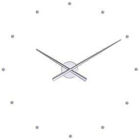Nomon OJ nástěnné hodiny, stříbrná, pr. 50 cm