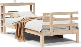 Rám postele s čelem 90 x 190 cm masivní borovice 3306098