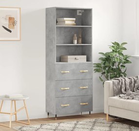 vidaXL Skříň highboard 69,5 x 34 x 180 cm kompozitní dřevo [3189361] Barva: Betonová šedá