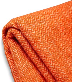Vlněná deka Elma II - oranžová