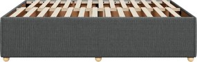 Rám postele bez matrace tmavě šedý 160 x 200 cm textil 3284950