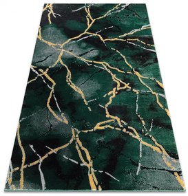 Kusový koberec EMERALD 1018 Luxusní mramor abstraktní zelený zlatý Rozměr: 140x190 cm
