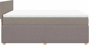 Box spring postel s matrací taupe 140x190 cm textil 3287448