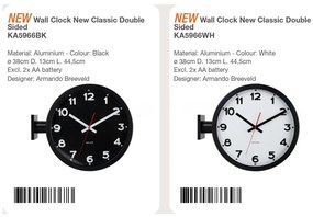 Oboustranné nástěnné hodiny 5966BK Karlsson 38cm