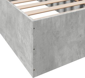 Rám postele betonově šedý 100 x 200 cm kompozitní dřevo 3281052