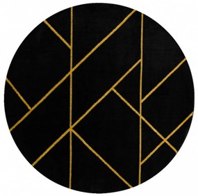 Kusový koberec Perl černý kruh 200cm